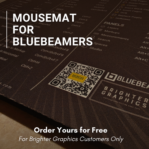 Bluebeam Shortcut Mousemat – Brighter Graphics - Digitising Construction